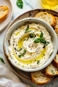 Whipped Ricotta with Honey and Herbs | Charcuterie Board Ideas